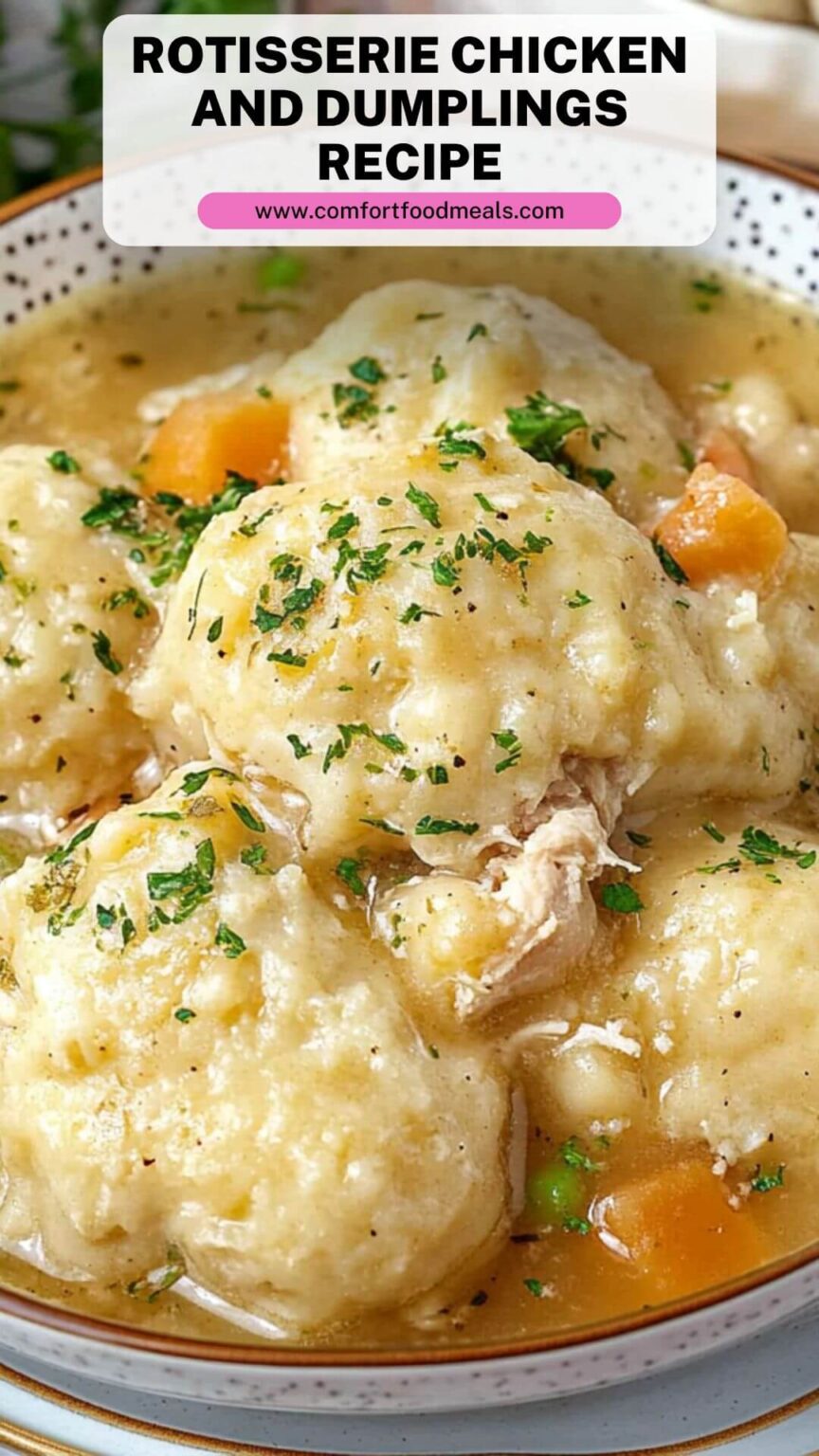 Chicken and Dumplings Recipe with Rotisserie Chicken - Comfort Food ...