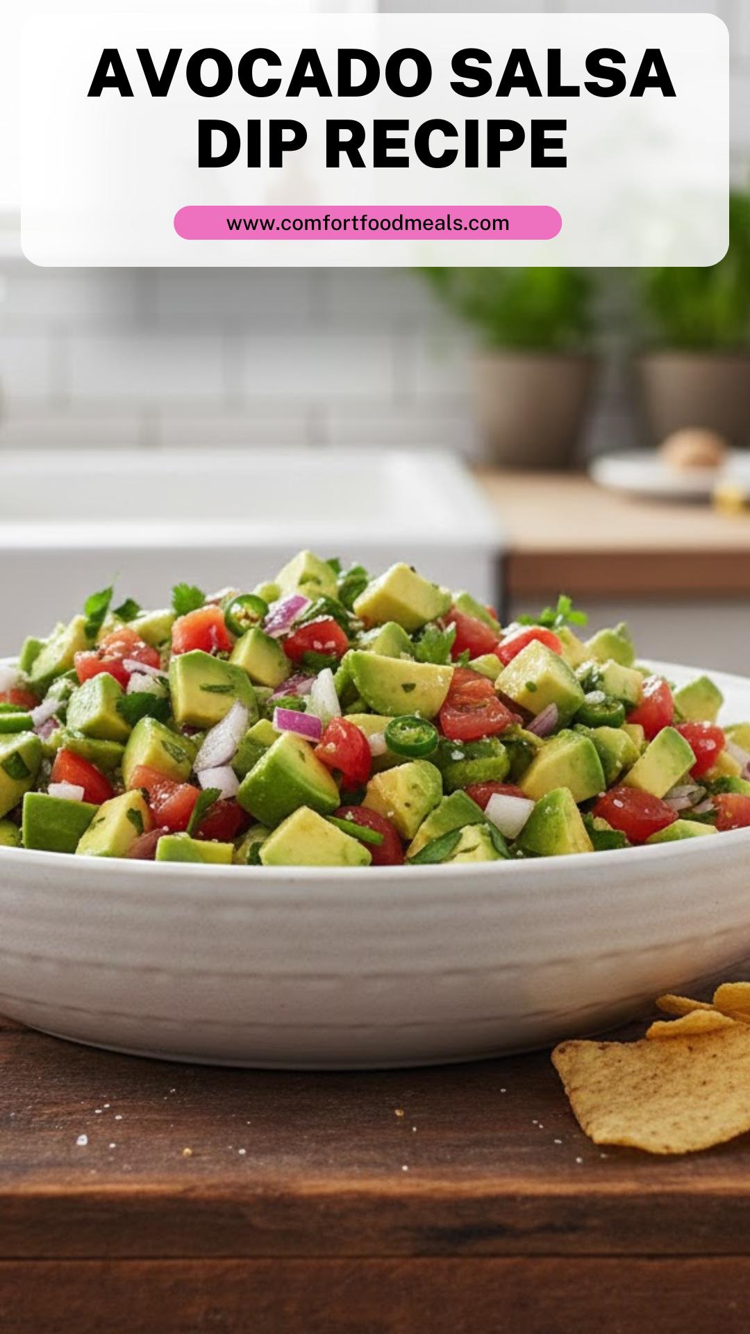 Avocado Salsa Dip Recipe - Comfort Food Meals